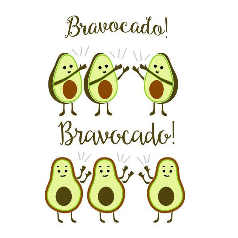 Bravocado Avocado Fruit Cuttable Design SVG PNG DXF & Eps - Etsy Canada