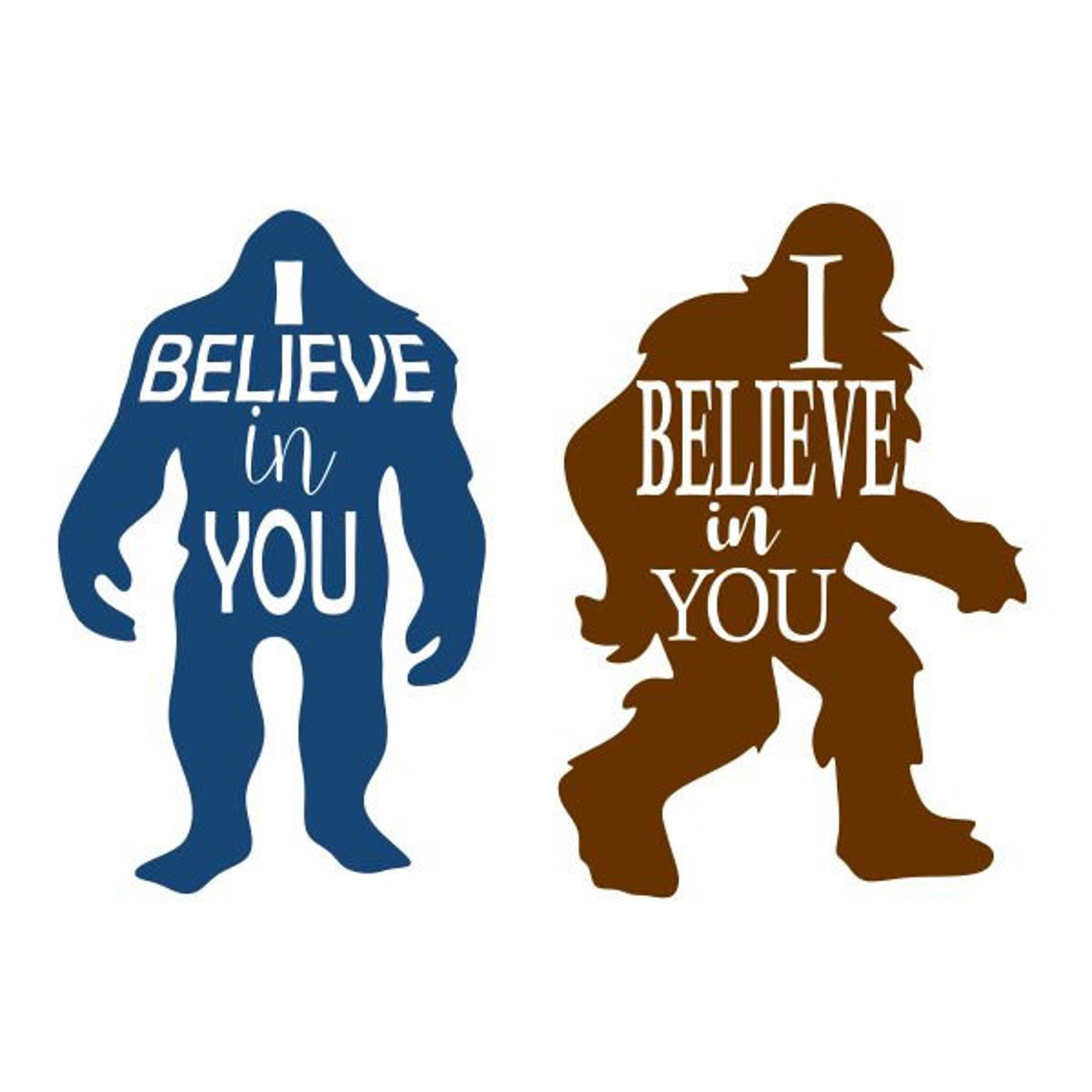 Yeti I Believe Big Foot Cuttable Design SVG PNG DXF & Eps - Etsy