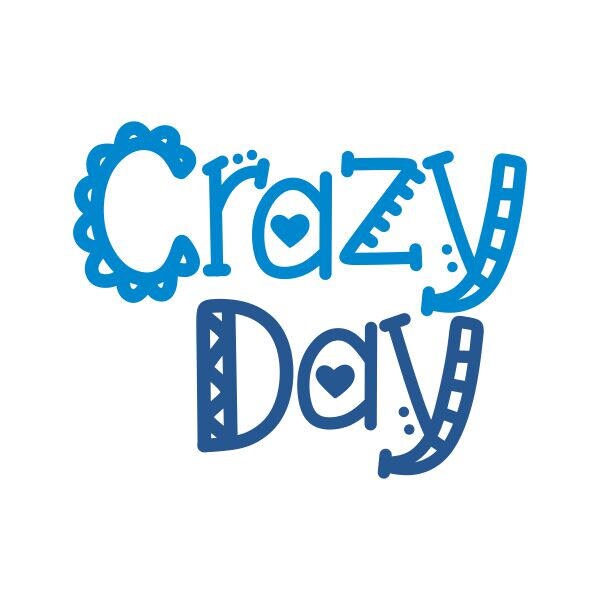 Crazy Day Font Cuttable Design SVG PNG DXF & eps Designs Cameo | Etsy