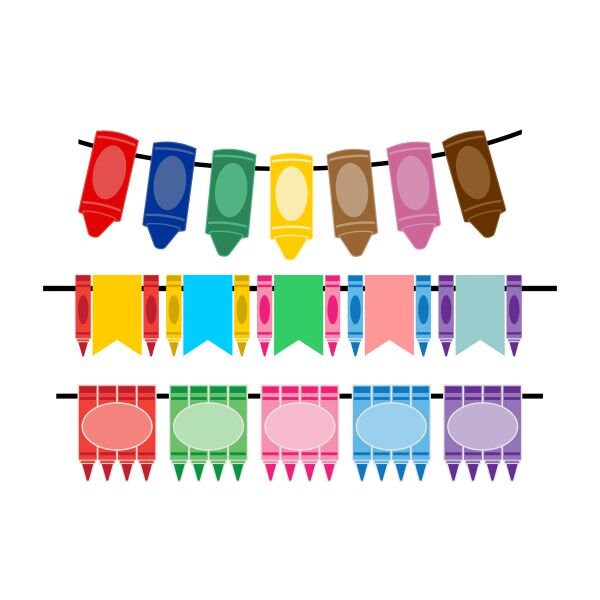 Crayon Banner Pencil School Cuttable Reading Design SVG PNG - Etsy