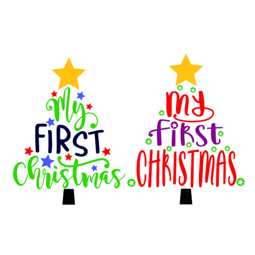 My First Christmas Tree With 2 Different Pack Cuttable Design Svg Png
