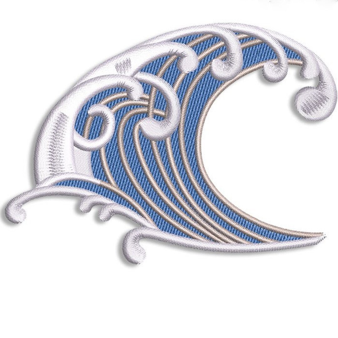 Sea Wave Ocean Embroidery Design Beach INSTANT DOWNLOAD Pes Dst - Etsy