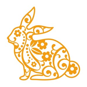 Flourish Rabbit Pack Cuttable Design SVG PNG DXF & Eps Designs - Etsy