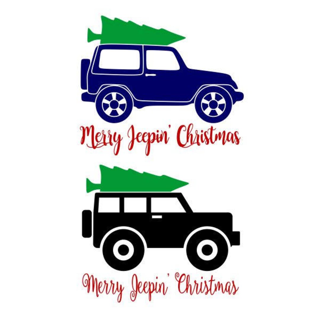 Merry Jeeping Christmas Cuttable Design SVG PNG DXF & Eps Designs Cameo ...