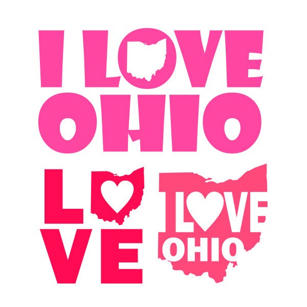 I love Ohio Cuttable Design SVG PNG DXF & eps Designs Cameo | Etsy