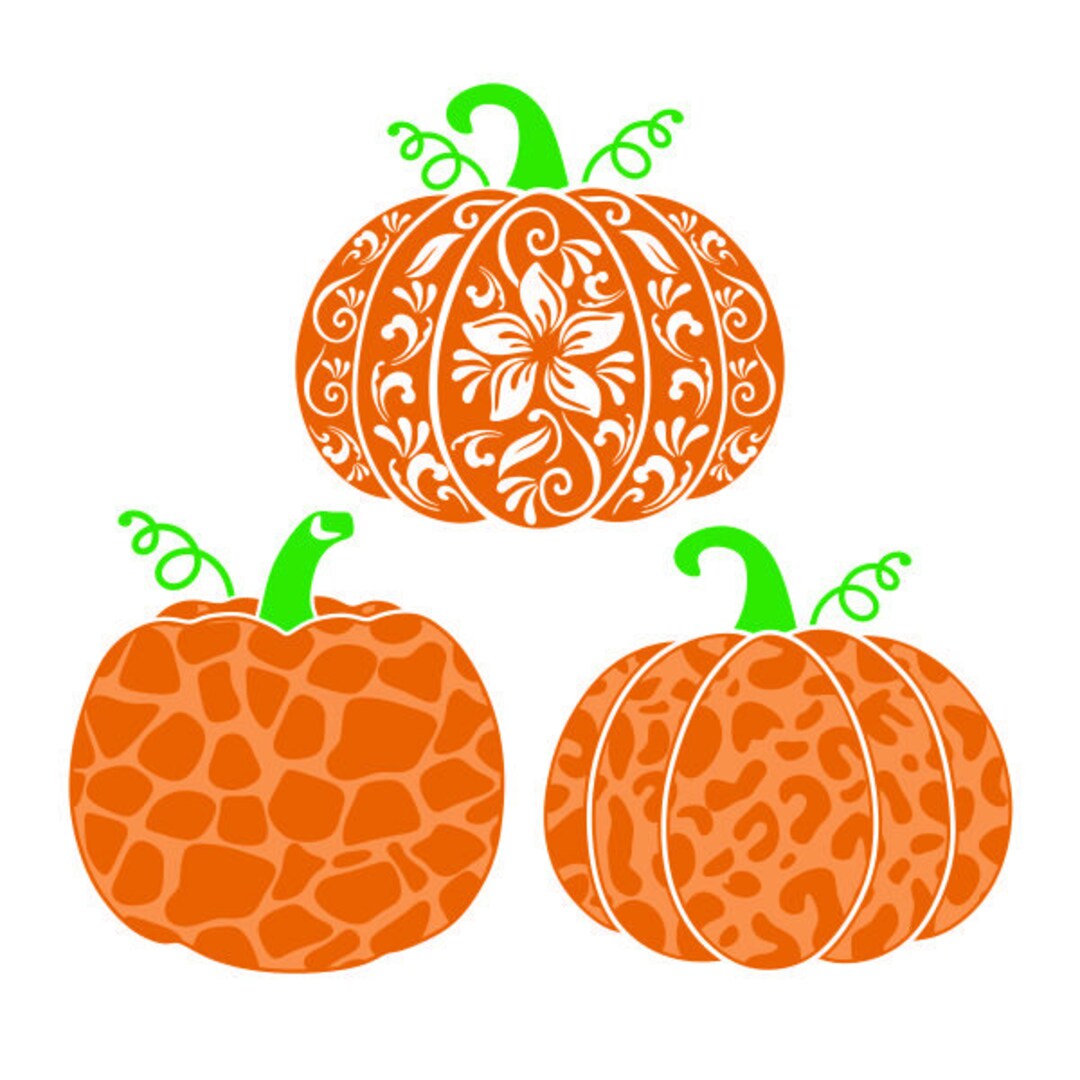 Pattern Pumpkin Pack Cuttable Design SVG PNG DXF & Eps Designs Cameo ...