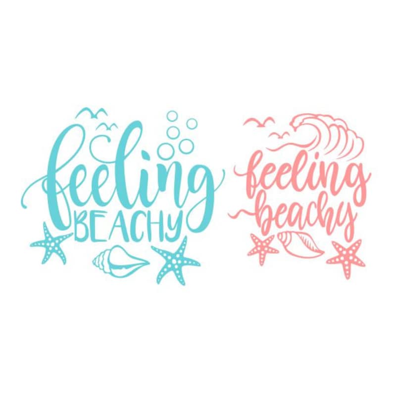 Feeling Beachy Ocean Beach Cuttable Design SVG PNG DXF & Eps - Etsy