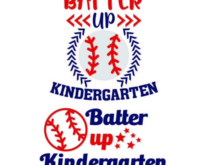 Batter up Kindergarten Pack Cuttable Design SVG PNG DXF & Eps Designs ...
