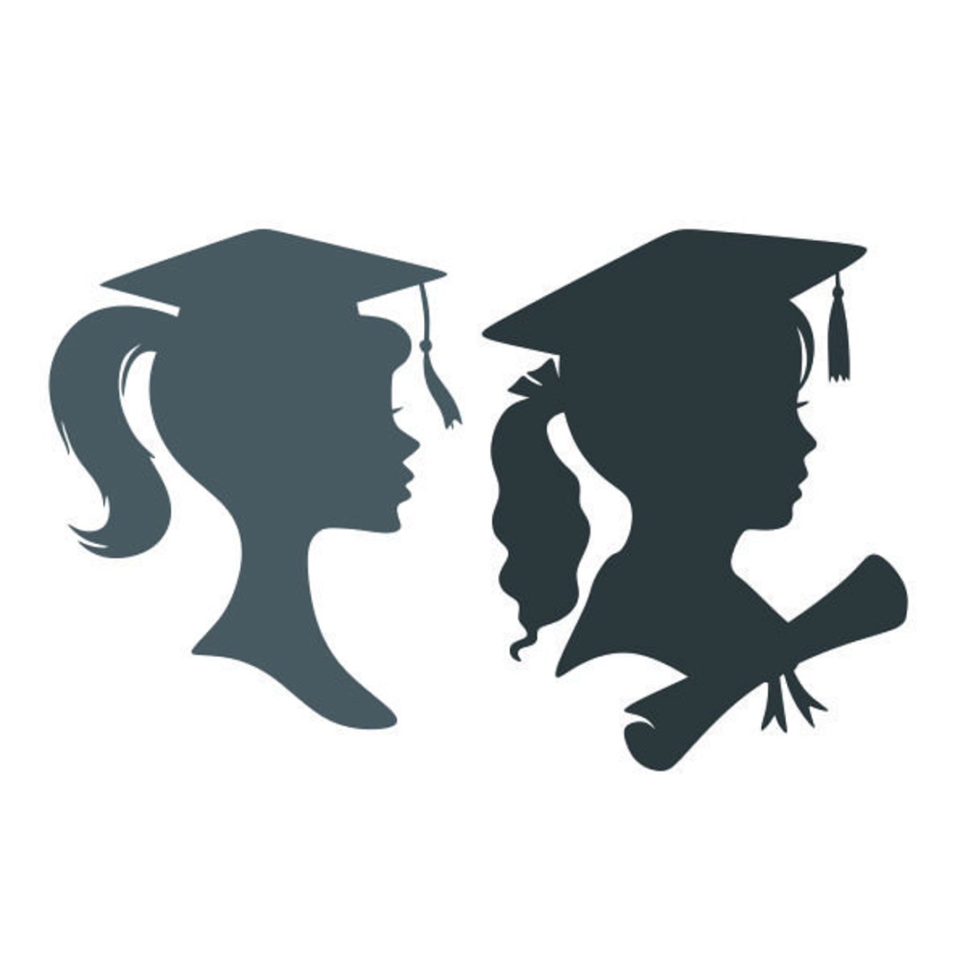 Graduate Graduation Student Girl Silhouette Pack Cuttable Design SVG ...