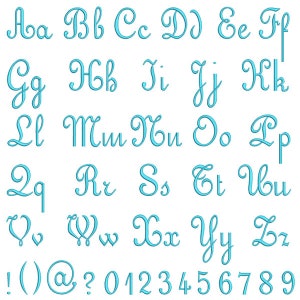 Southern Script Monogram Machine Embroidery Font Alphabet Letters ...