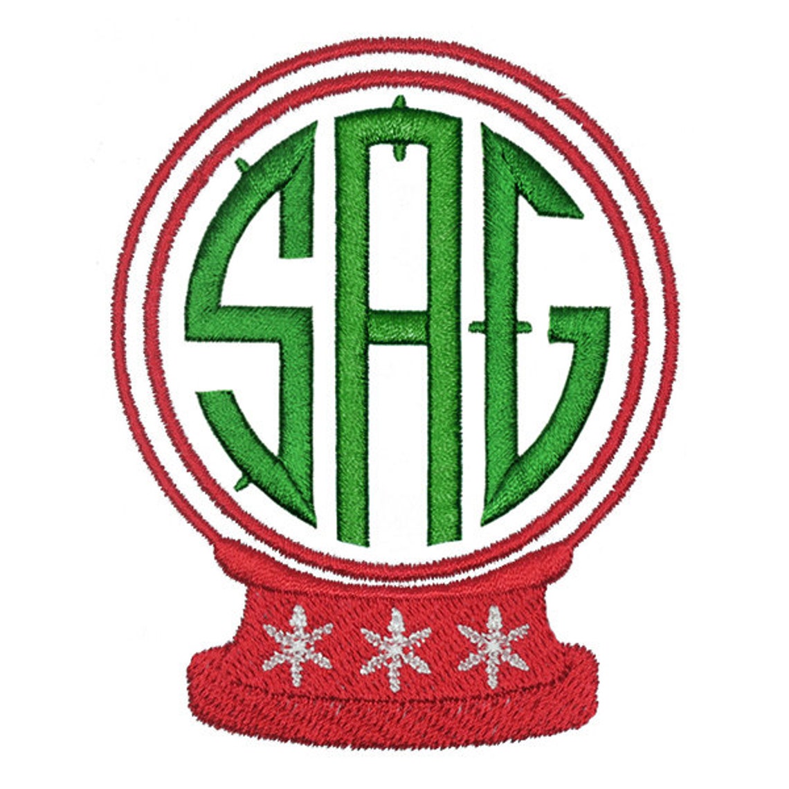 Snow Globe Frame Design Monogram Machine Embroidery INSTANT | Etsy