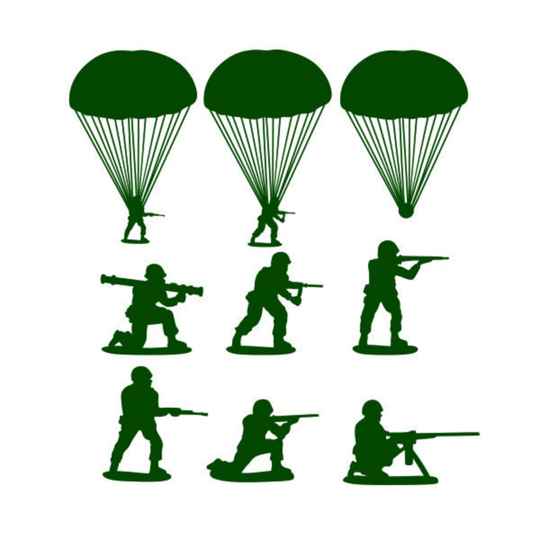 Soldier Silhouette Pack Cuttable Design SVG PNG DXF & Eps Designs Cameo ...