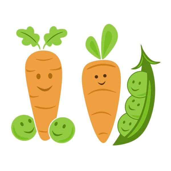Peas and Carrots Cuttable Design SVG PNG DXF & Eps Designs | Etsy