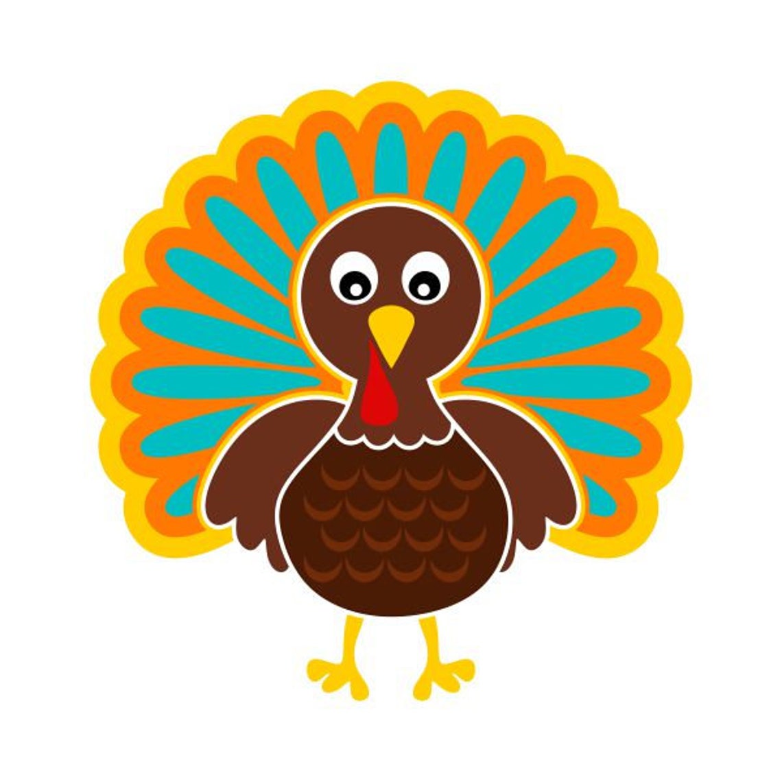 Turkey Tree Fall Leafs Leaves Cuttable Design Thanksgiving SVG - Etsy