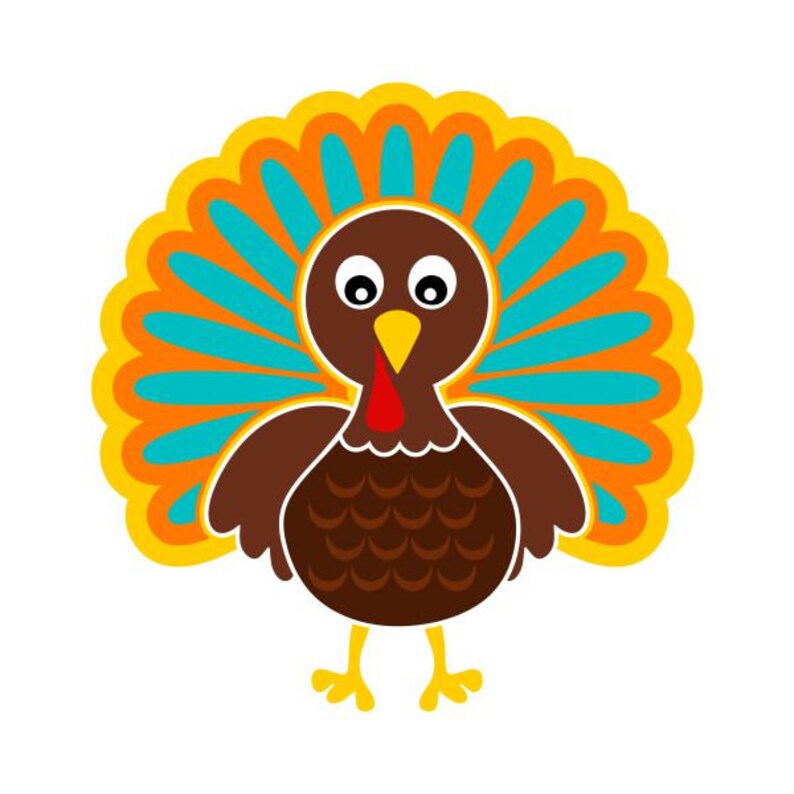 Turkey Tree Fall Leafs Leaves Cuttable Design Thanksgiving SVG - Etsy