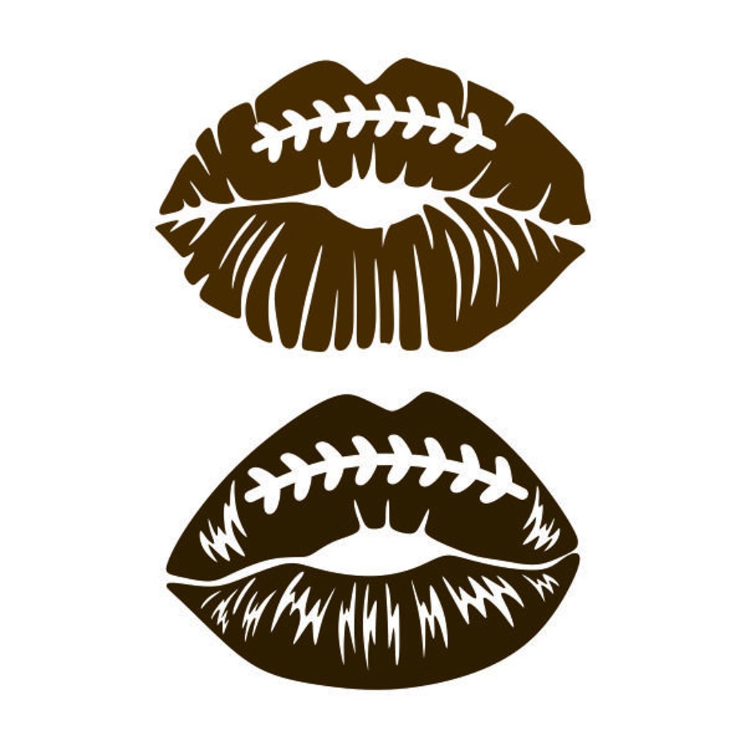 Football Lips Pack Cuttable Design SVG PNG DXF & Eps Designs Cameo File ...