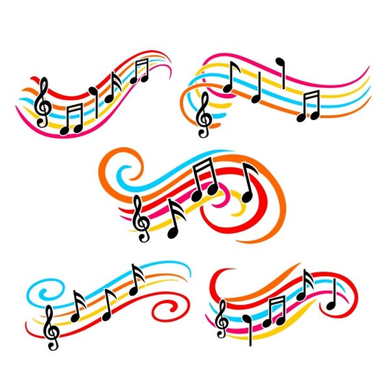 Music Notes Cuttable Design SVG PNG DXF & Eps Designs Cameo | Etsy