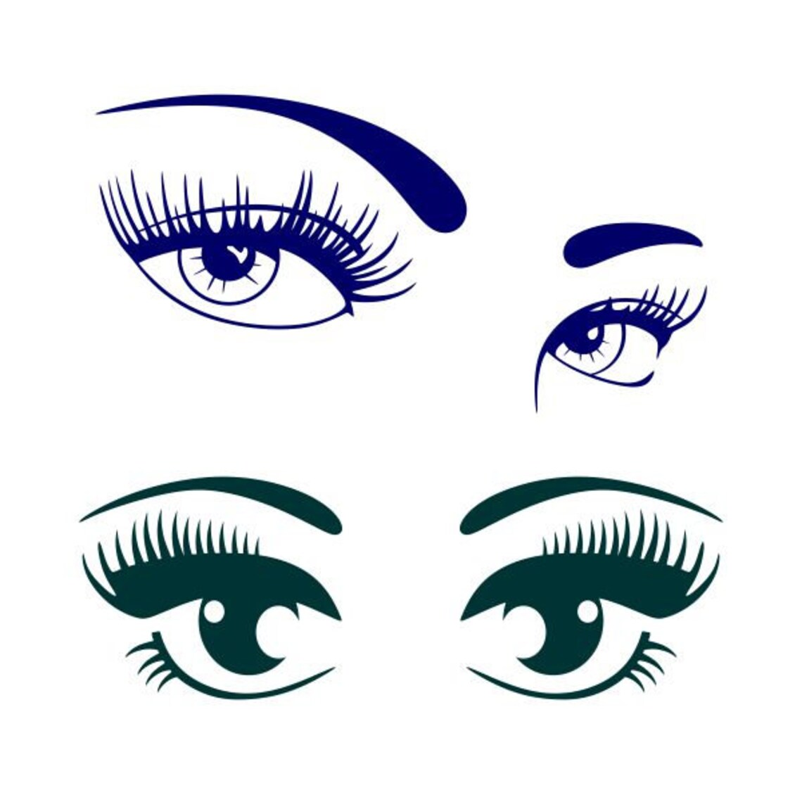 Girl Eye Women Lashes Cuttable Design SVG PNG DXF & Eps - Etsy