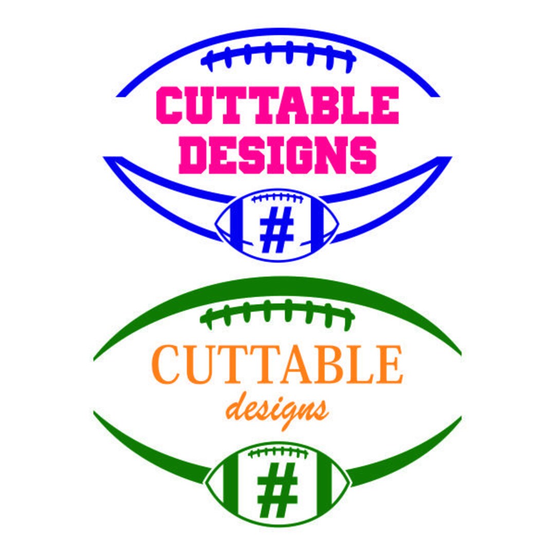 Football Frame Add Your Own Text Sports Ball Cuttable Design SVG PNG ...