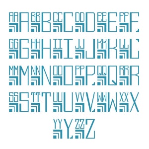 Tri Box Frame Font Monogram Cuttable Design SVG PNG DXF & Eps Designs ...