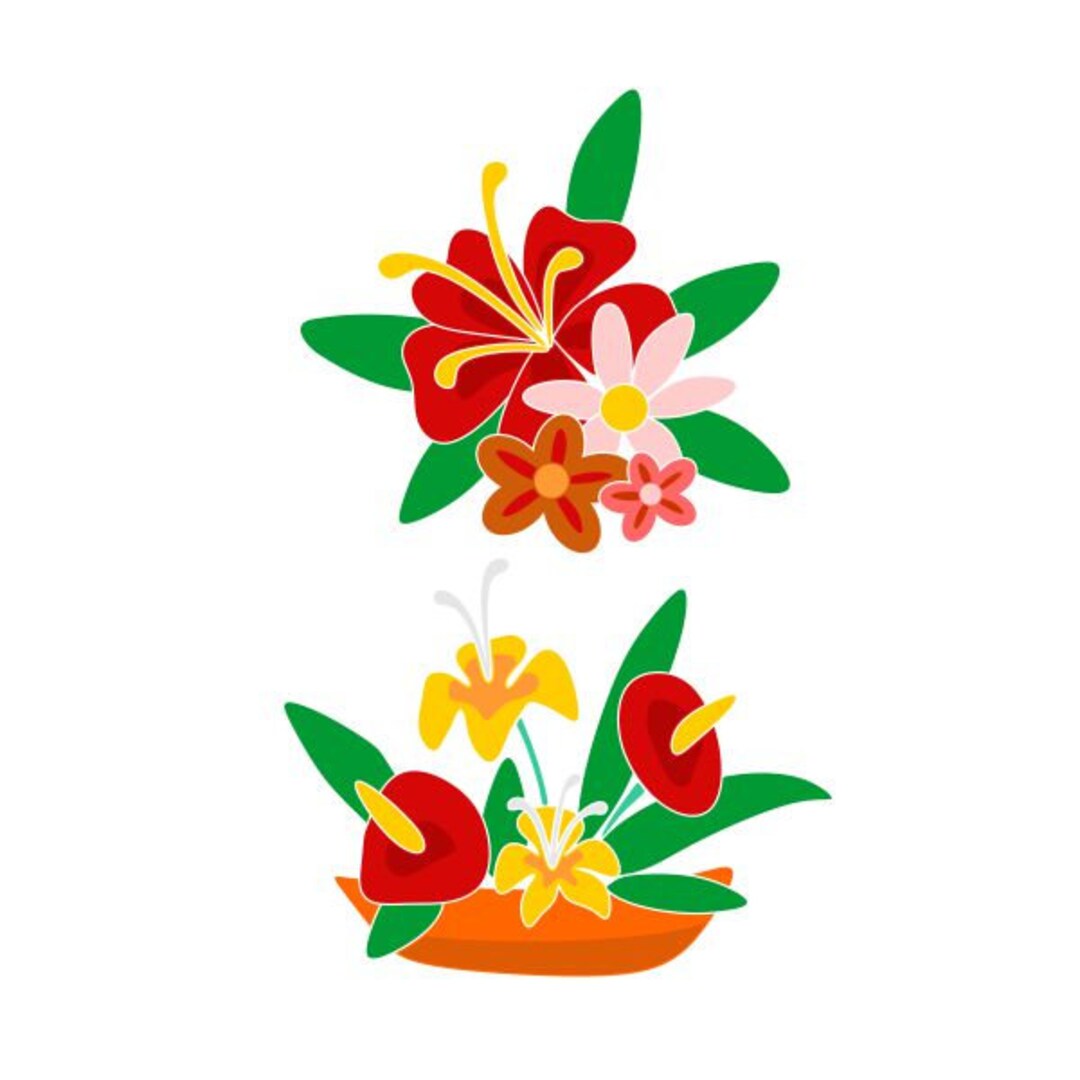 Flowers Flora Hawaii Cuttable Design Thanksgiving SVG PNG DXF & Eps ...