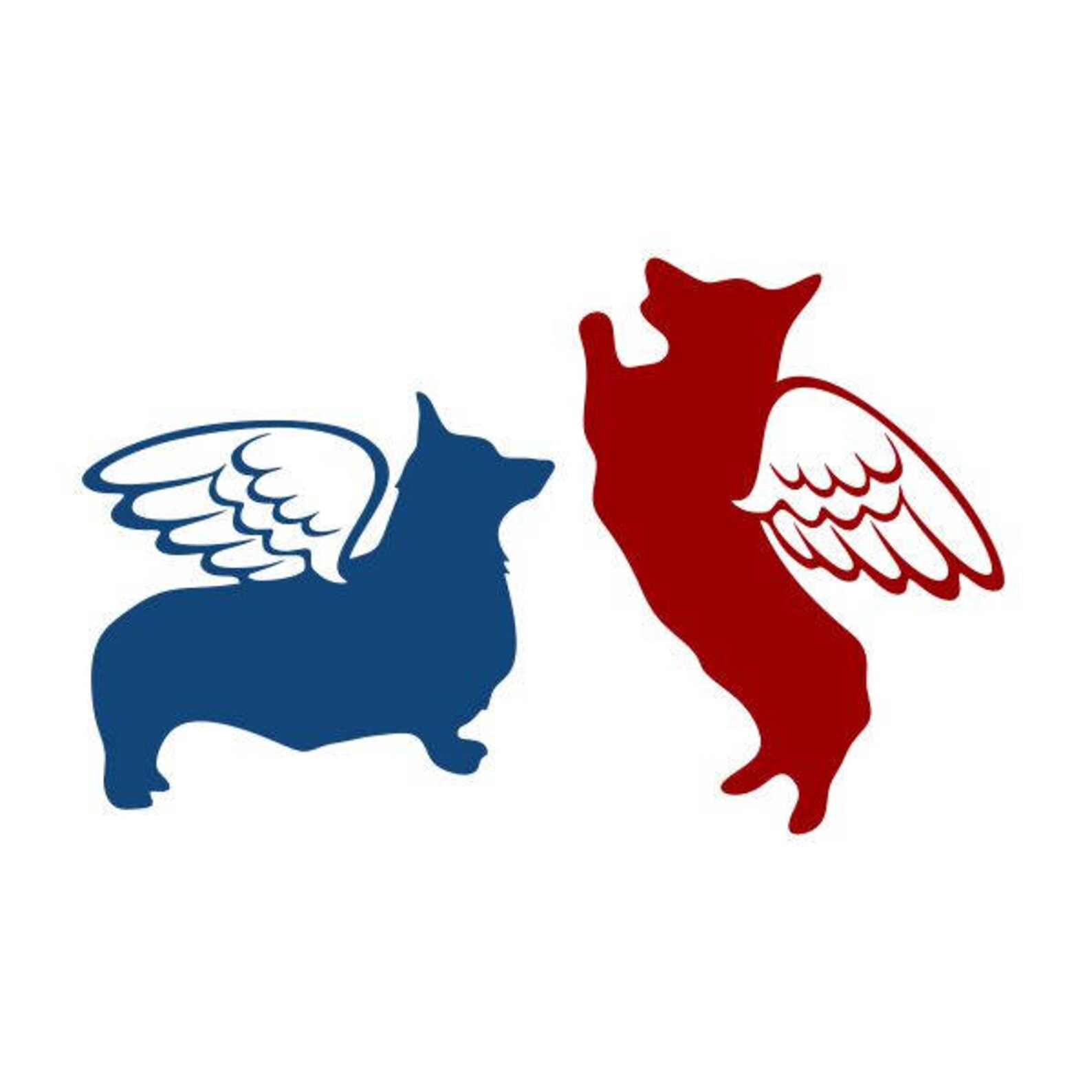 Corgi Angel Dog Cuttable Design SVG PNG DXF & Eps Designs - Etsy