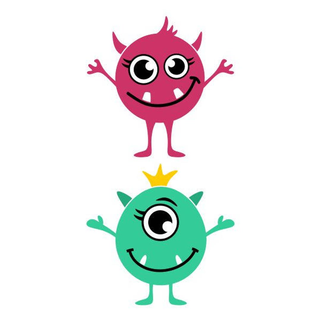 Monster Design SVG PNG DXF & Eps Designs Cameo File Silhouette - Etsy