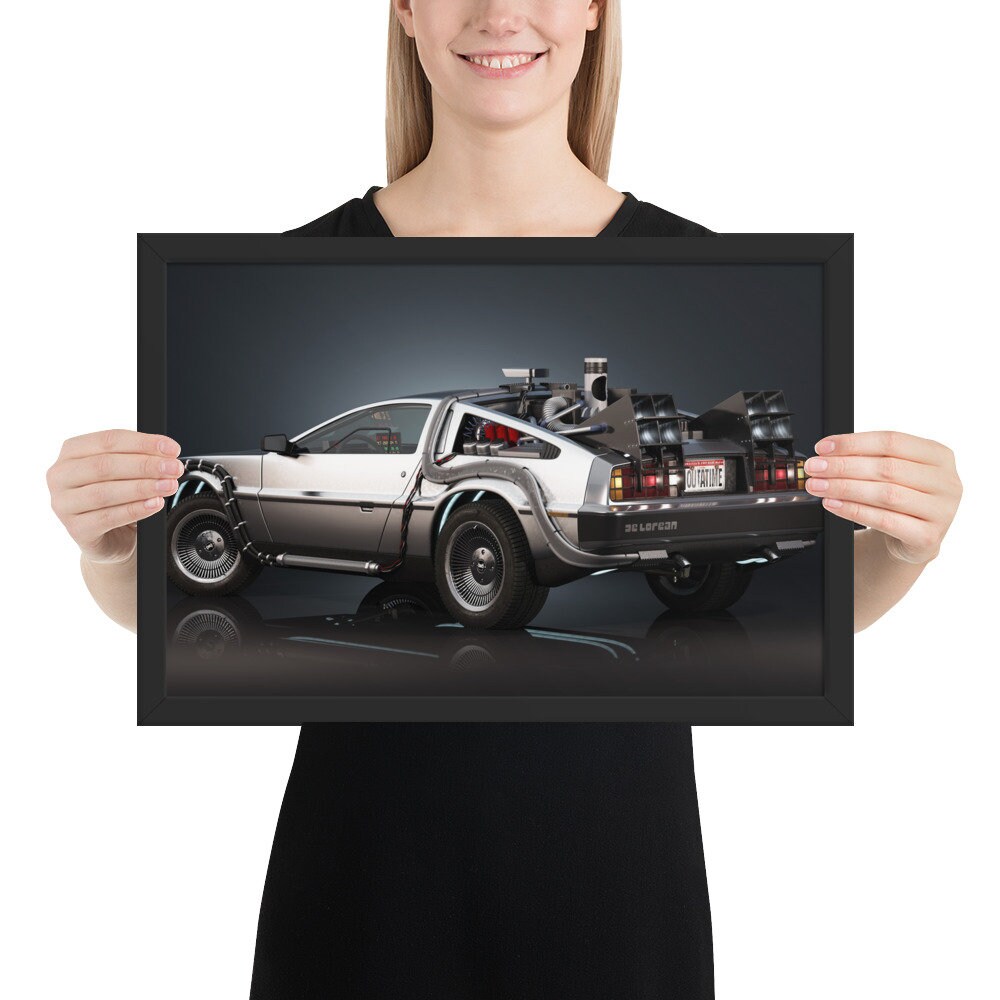 Back to the Future Delorean Poster 17x11 - Etsy