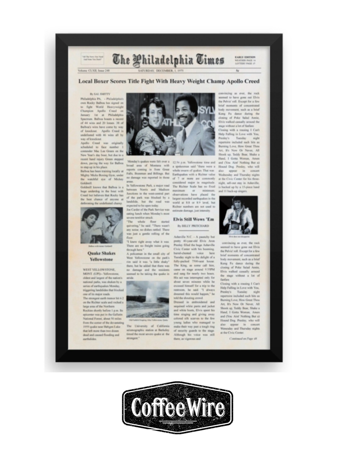11x17 Rocky Movie Newspaper Poster - Etsy