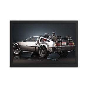 Back to the Future Delorean Poster 17x11 - Etsy