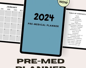 The Pretty Pre-med Planner | Digital Pre-med Planner | MCAT ...