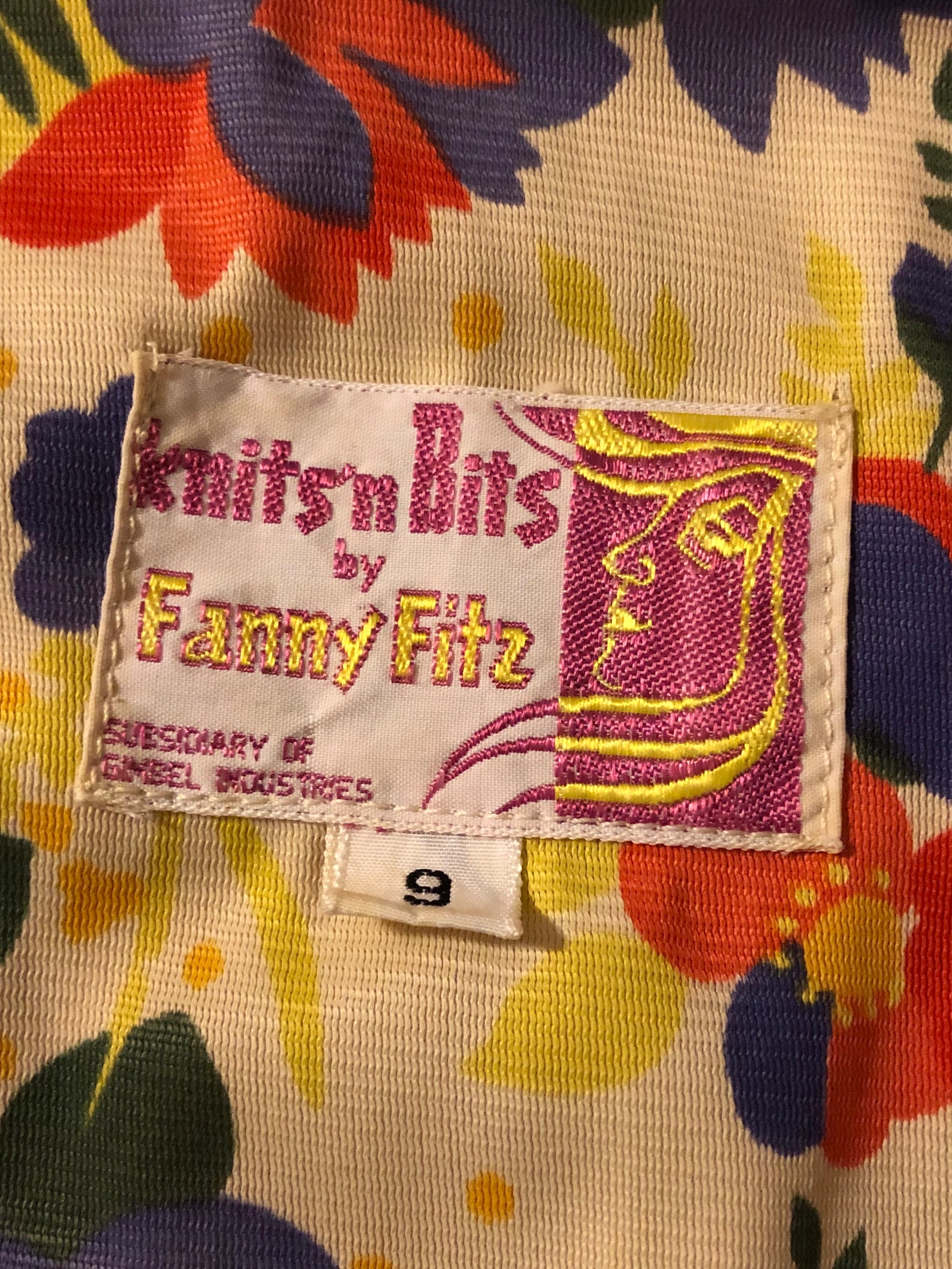 1970s 70s Psychedelic Flower Print Dress by Knits N Bits Fanny Fitz - Etsy