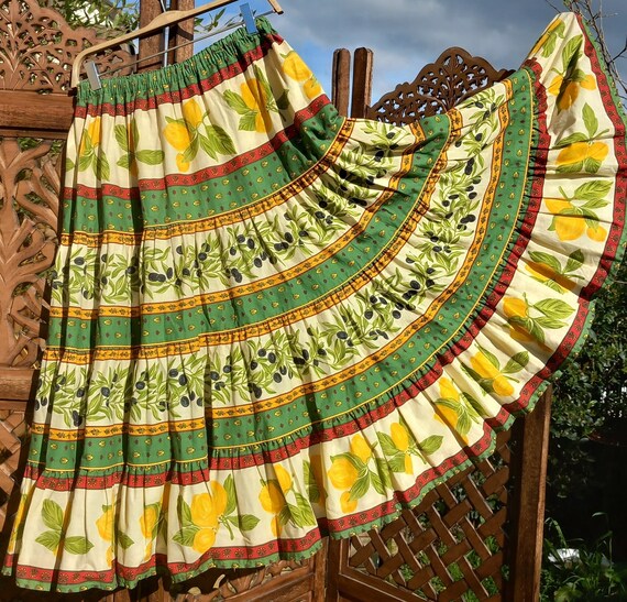 Extra full circle skirt Provencal Skirt Provencal Ski… - Gem