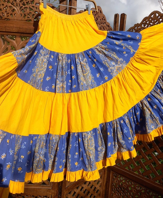 Extra full circle skirt Provencal skirt Ethnic skirt … - Gem