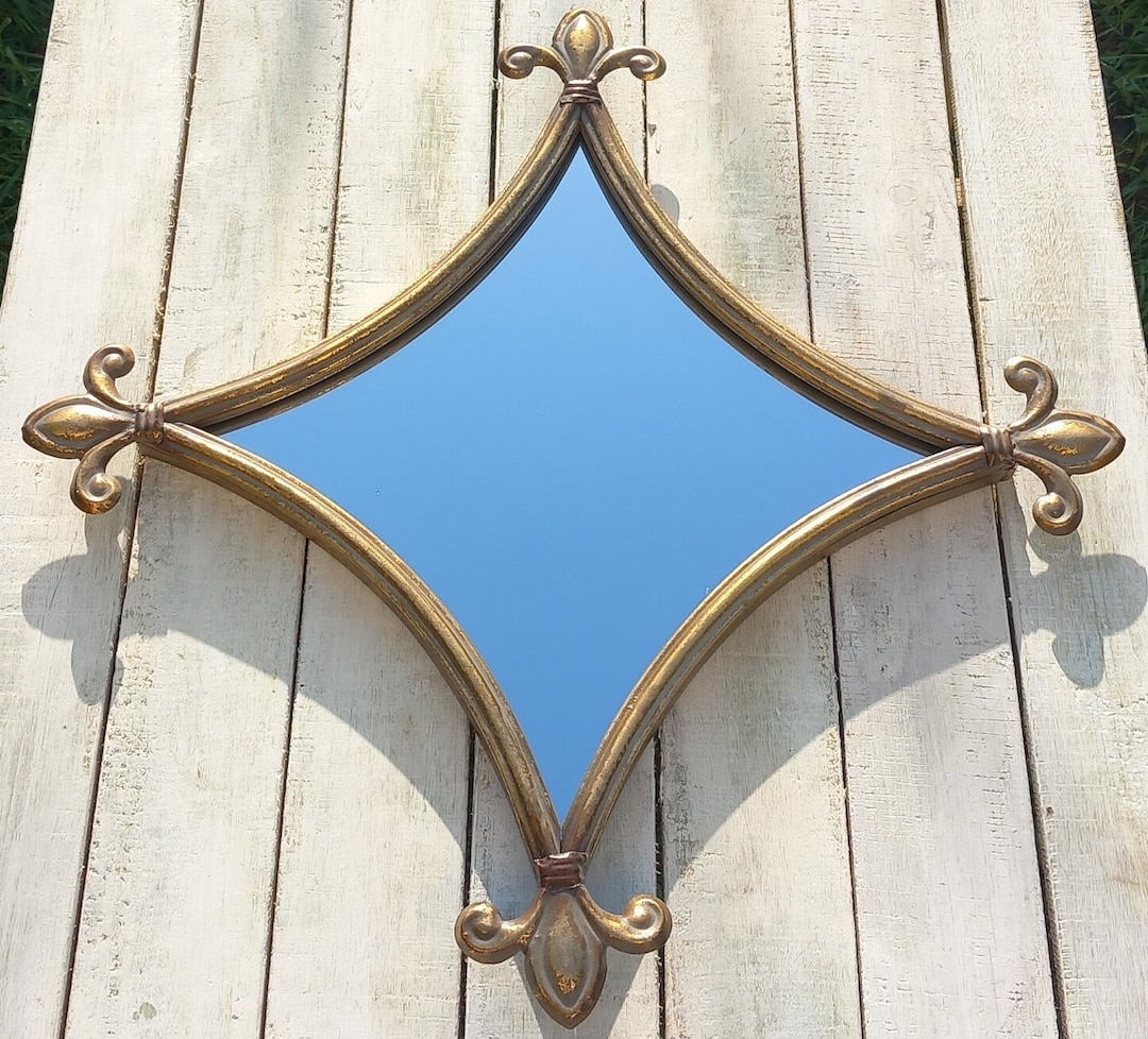 Lily Flower Mirror 51cm X 51cm Medieval Metal Mirror With a - Etsy