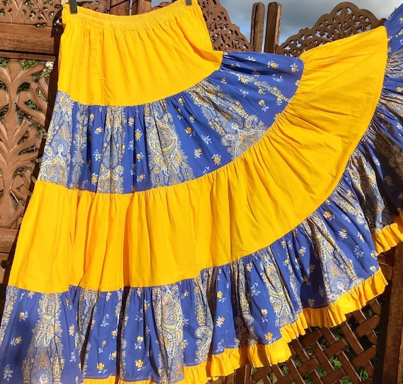 Extra full circle skirt Provencal skirt Ethnic skirt … - Gem