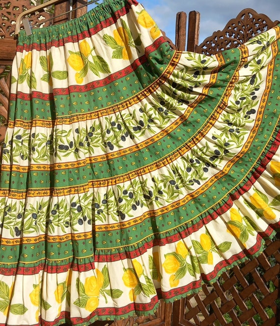 Extra full circle skirt Provencal Skirt Provencal Ski… - Gem