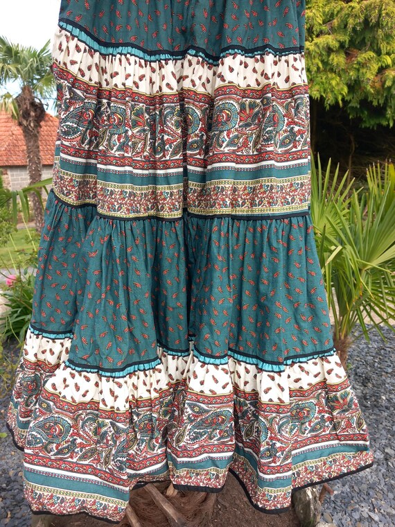 Longue jupe provençale vintage Extra full circle skir… - Gem