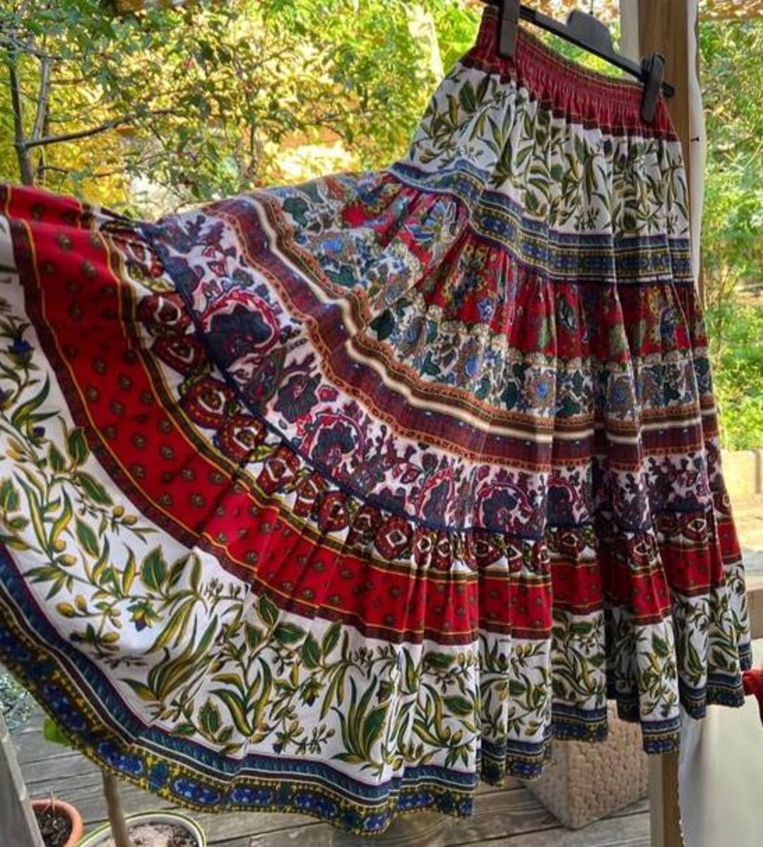 Rare! Magnificent Provençal Skirt ATELIER PROVENCAL Long Provençal ...