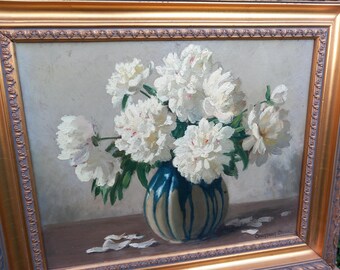 Antique Oil Painting Still Life Study of Lilies - Etsy
