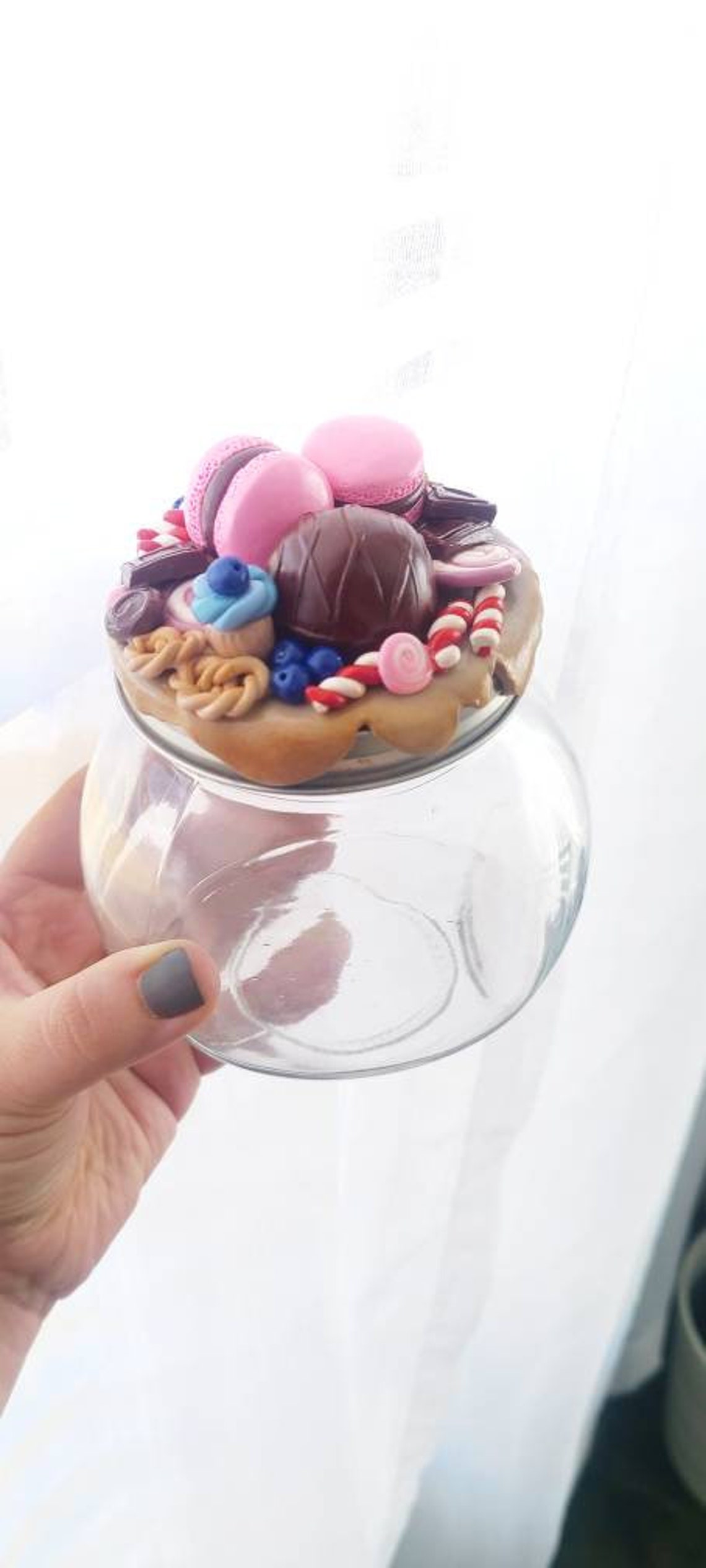 Glass Container/ Handmade Cookie Jar/ Handmade Sweets/ | Etsy