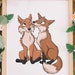 Kissing Fox Love Art Print, Cute Gift for Girlfriend, Anniversary Gifts ...