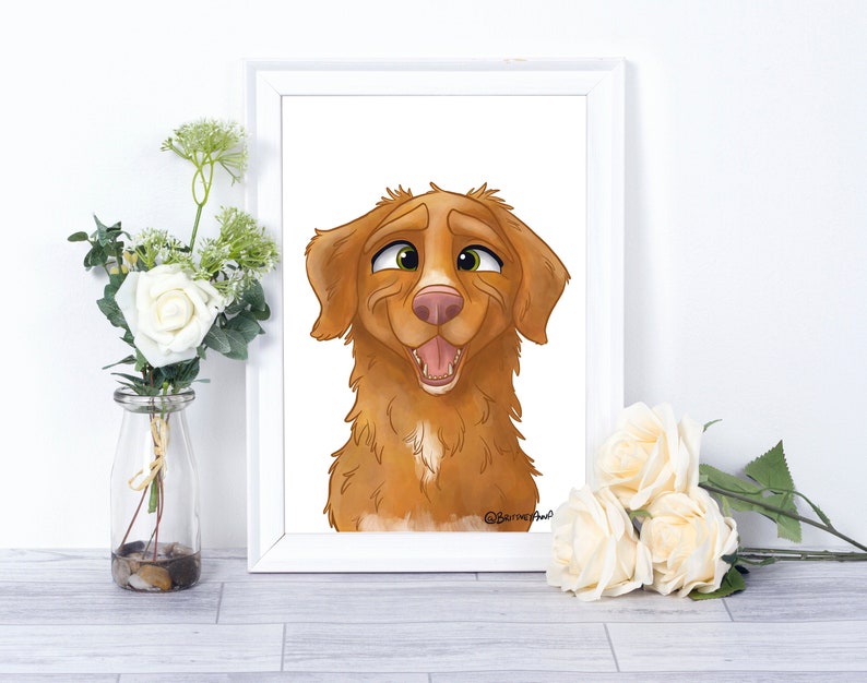 Nova Scotia Duck Tolling Retriever Print Dog Art Toller Dog - Etsy