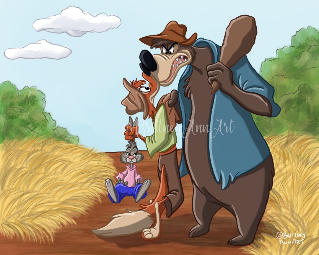 Brer Rabbit, Brer Fox Brer Bear Disney Wall Art, Splash Mountain Poster Song of the South Disney ...