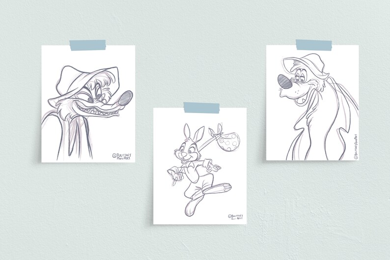 Brer Rabbit Brer Fox Brer Bear Disney Wall Art Print Set - Etsy