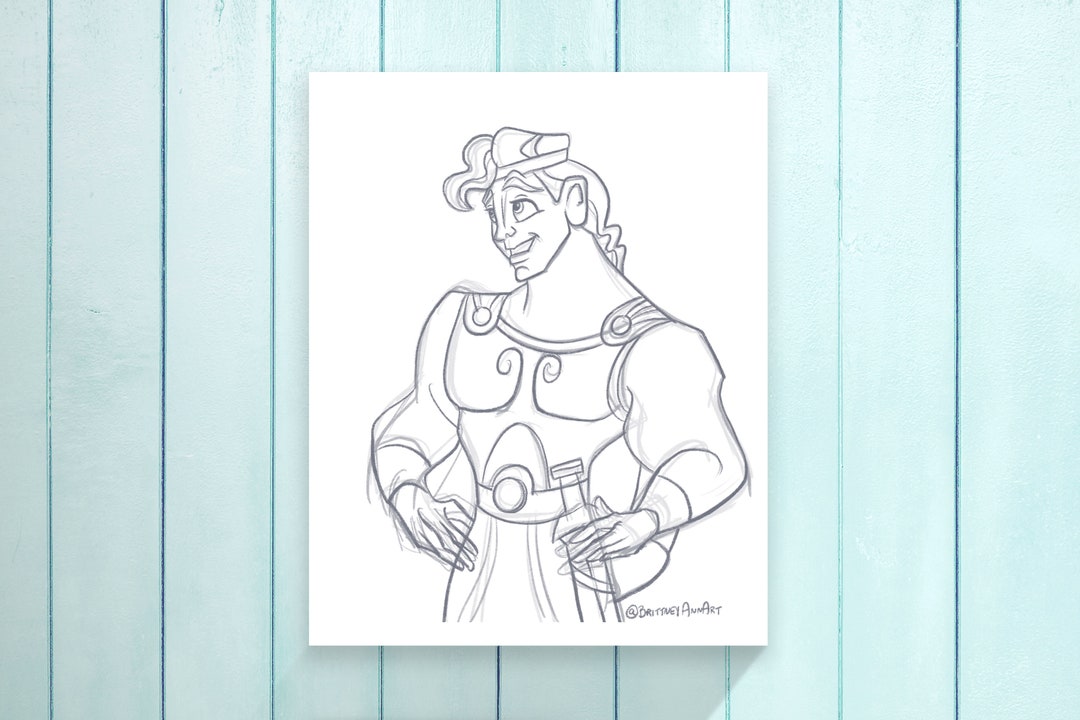 Hercules Disney Art Print Disney Bedroom Decor Disney Office - Etsy