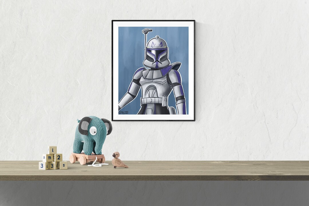 Captain Rex Star Wars Art Print, Star Wars Decor, ARC Trooper, 501st ...