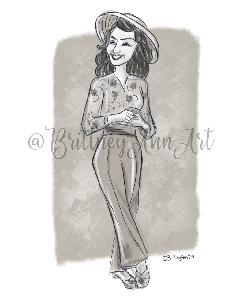 1940s Fashion Print Vintage 1940s Fashion Illustration 40s - Etsy