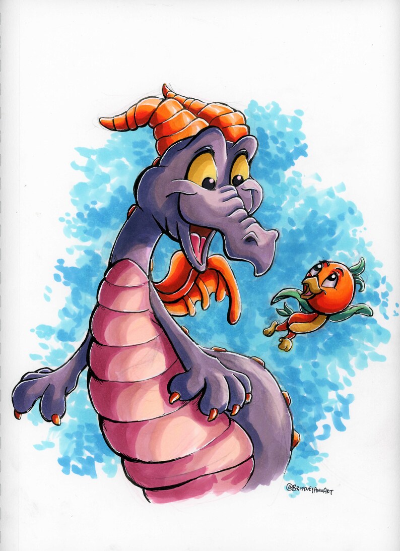Figment Orange Bird Epcot Disney Art Print - Etsy