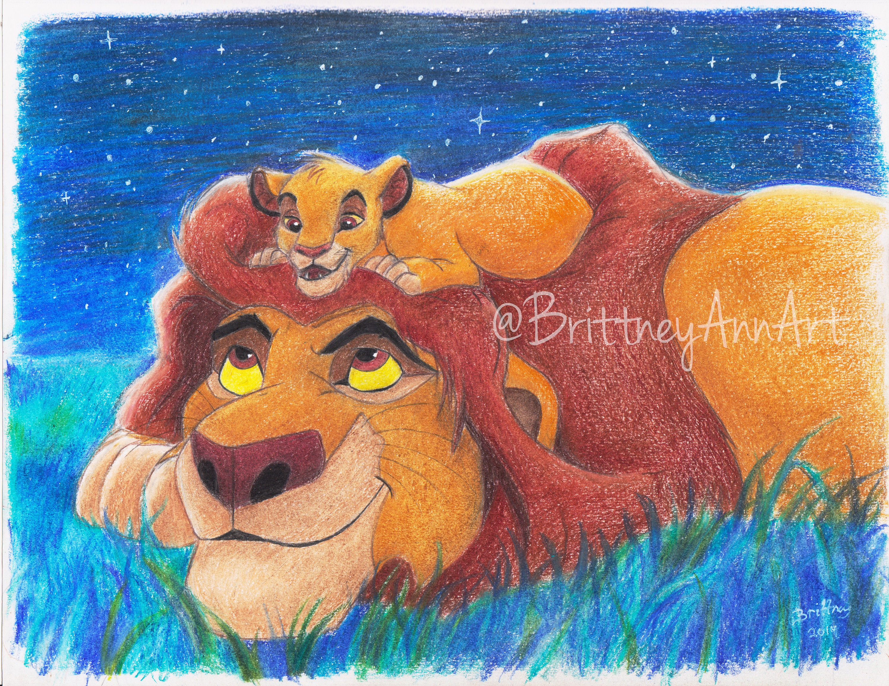 Simba And Mufasa Drawing